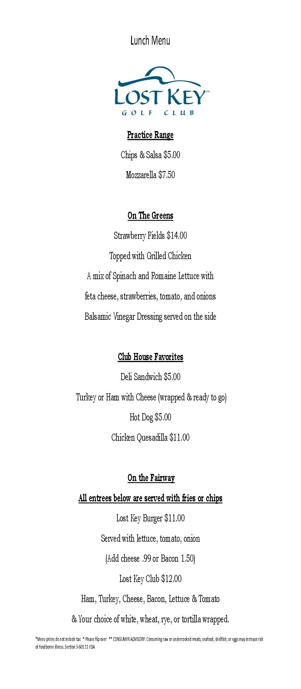 Dining - Lost Key Golf Club