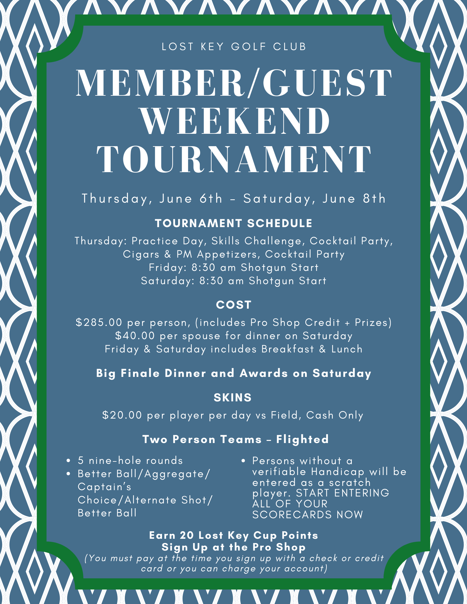 Member/Guest Weekend Tournament - Lost Key Golf Club