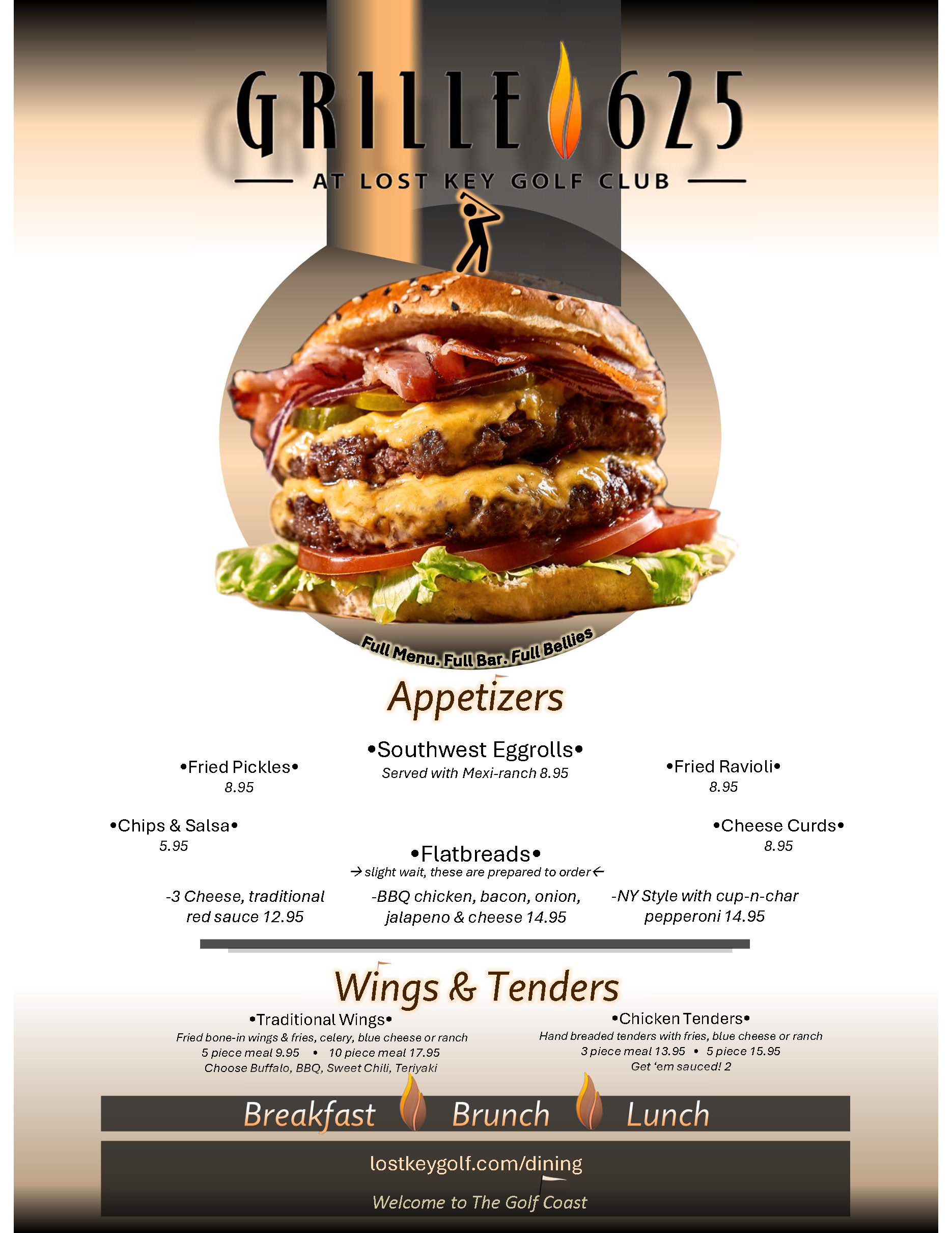 Lunch Menu - Lost Key Golf Club